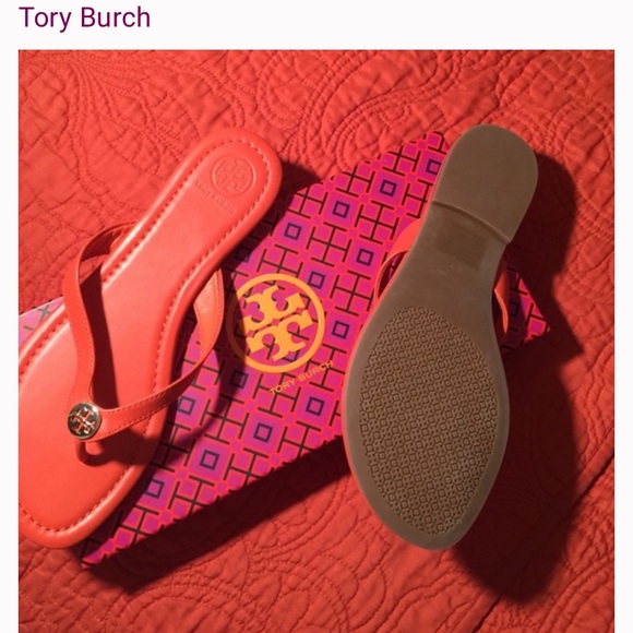 Tory Burch | Shoes | Tory Burch Poppy Red Pearce Thong Sandals | Poshmark